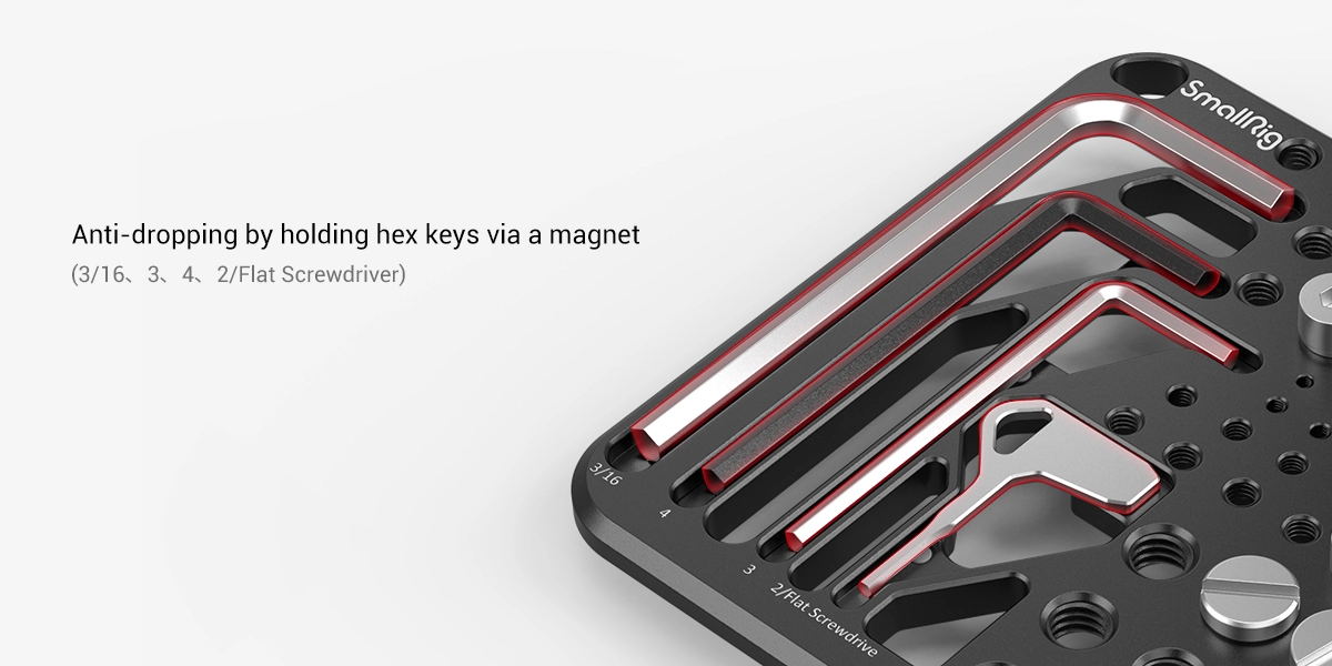 Screw & Hex Key Storage Plate | Camera Rig Organizer