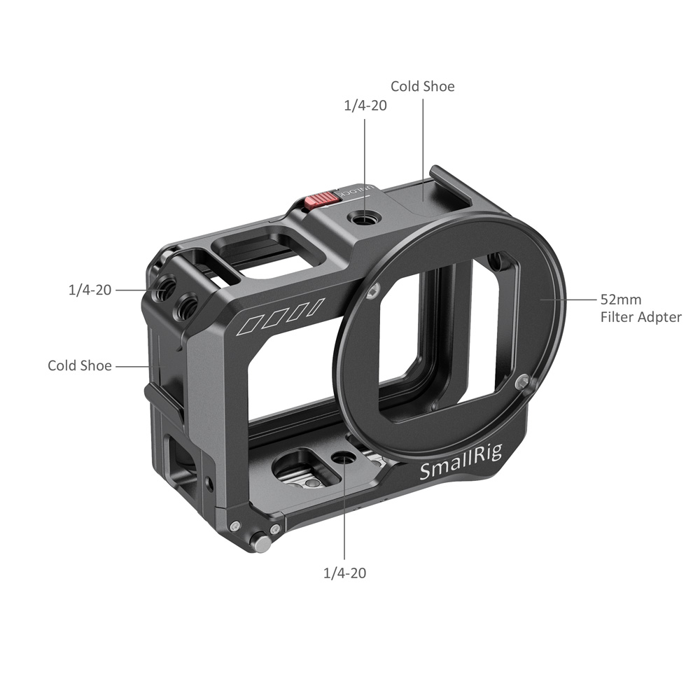 Vlogging Camera Cage for GoPro HERO8 Black