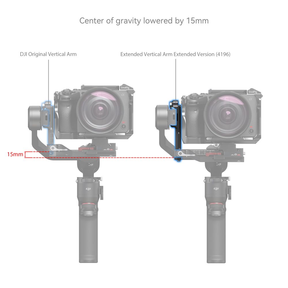 Extended Vertical Arm for RS 3 Mini | Balance & Vertical