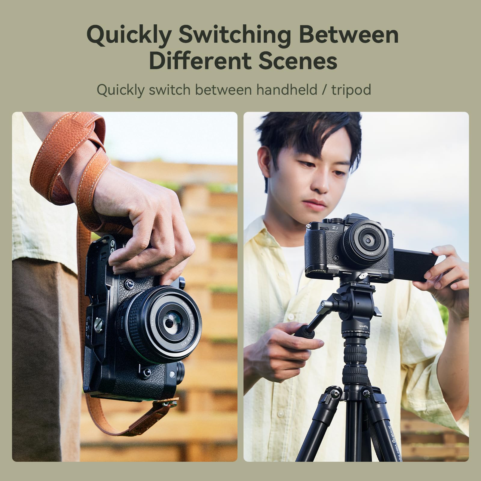 L-Shape Handle for Nikon Z f (Silver/Black)