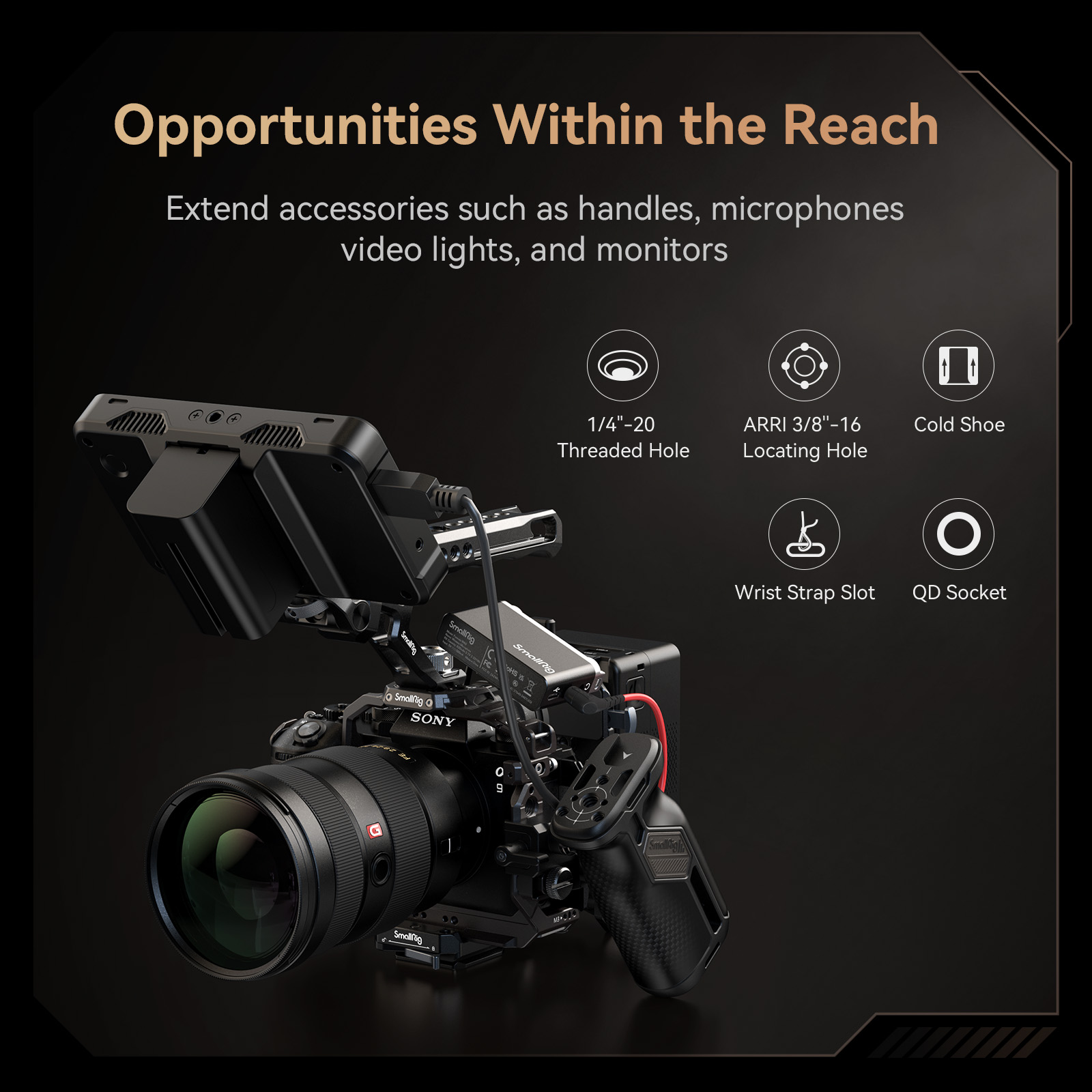 a9 III Camera Cage | Arca-Swiss QR | HDMI Clamp