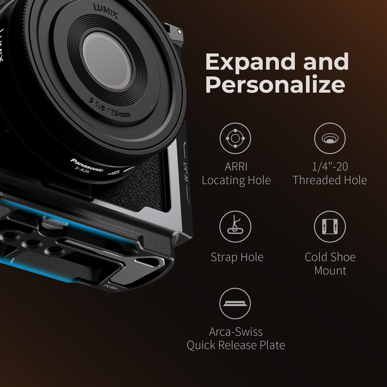 Panasonic LUMIX S9 Cage | Arca-Swiss Quick Release