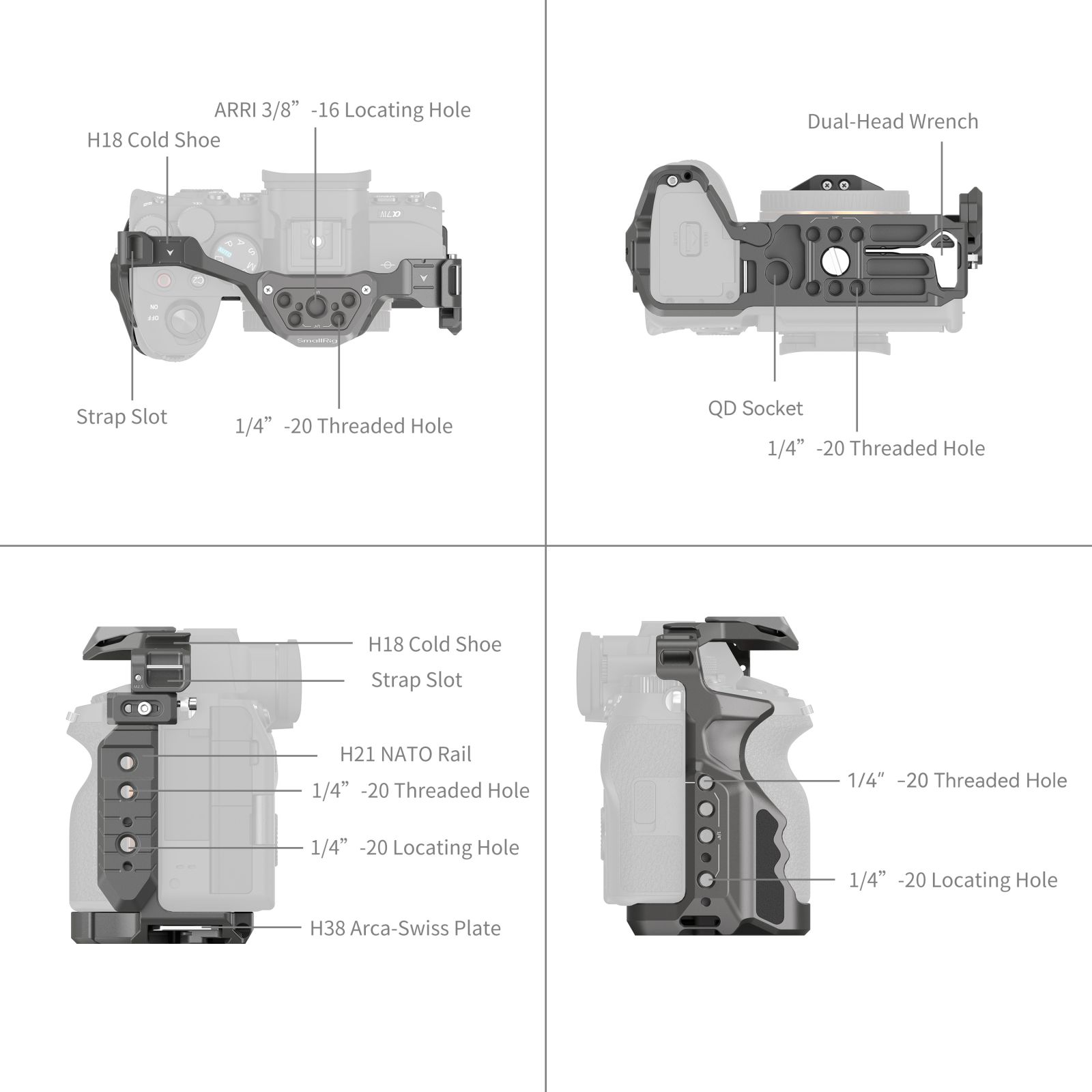 Quick Release Camera Cage Kit | Sony a7R V, a7 IV, a7S III