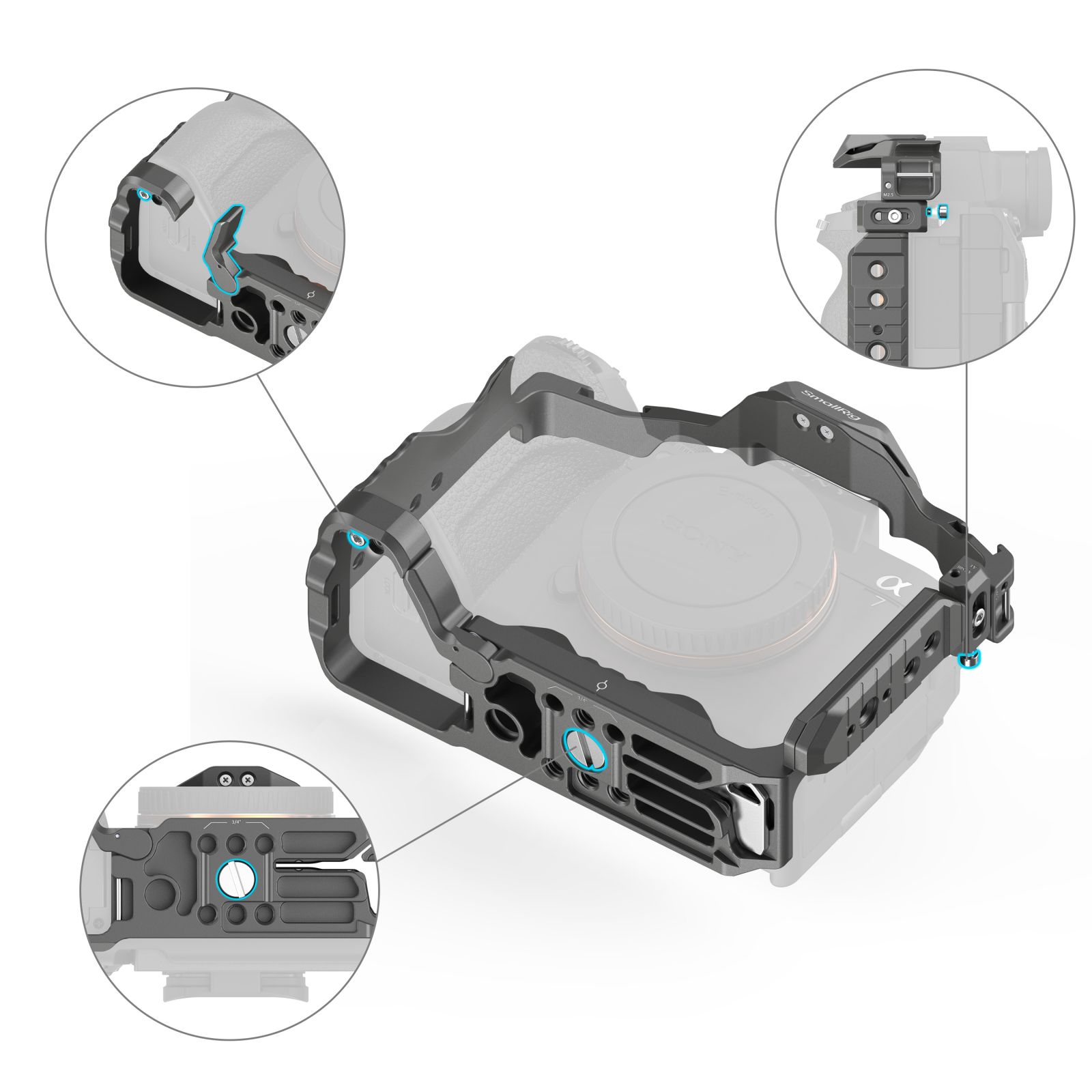 Quick Release Camera Cage Kit | Sony a7R V, a7 IV, a7S III