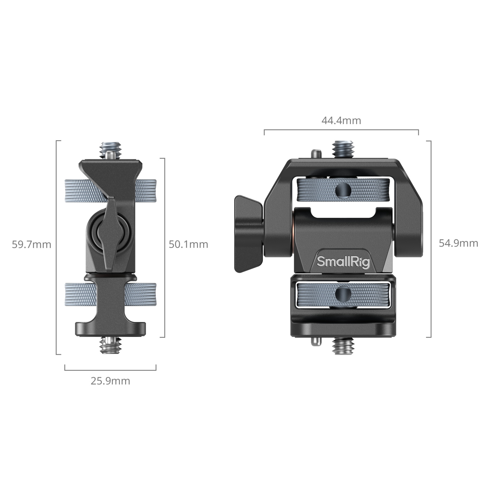 Swivel and Tilt Adjustable Monitor Support with 1/4"-20 Screws