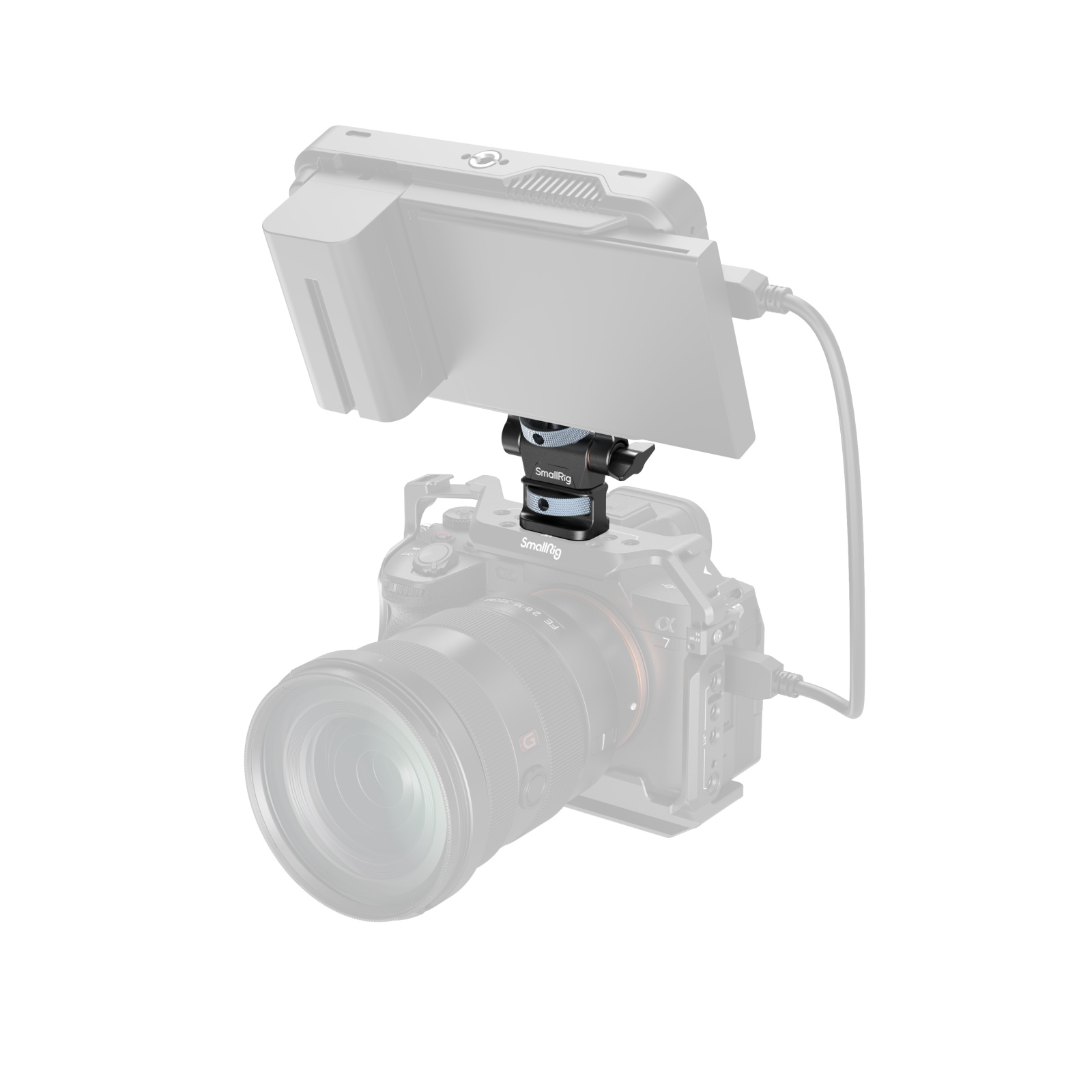 Swivel and Tilt Adjustable Monitor Support with 1/4"-20 Screws
