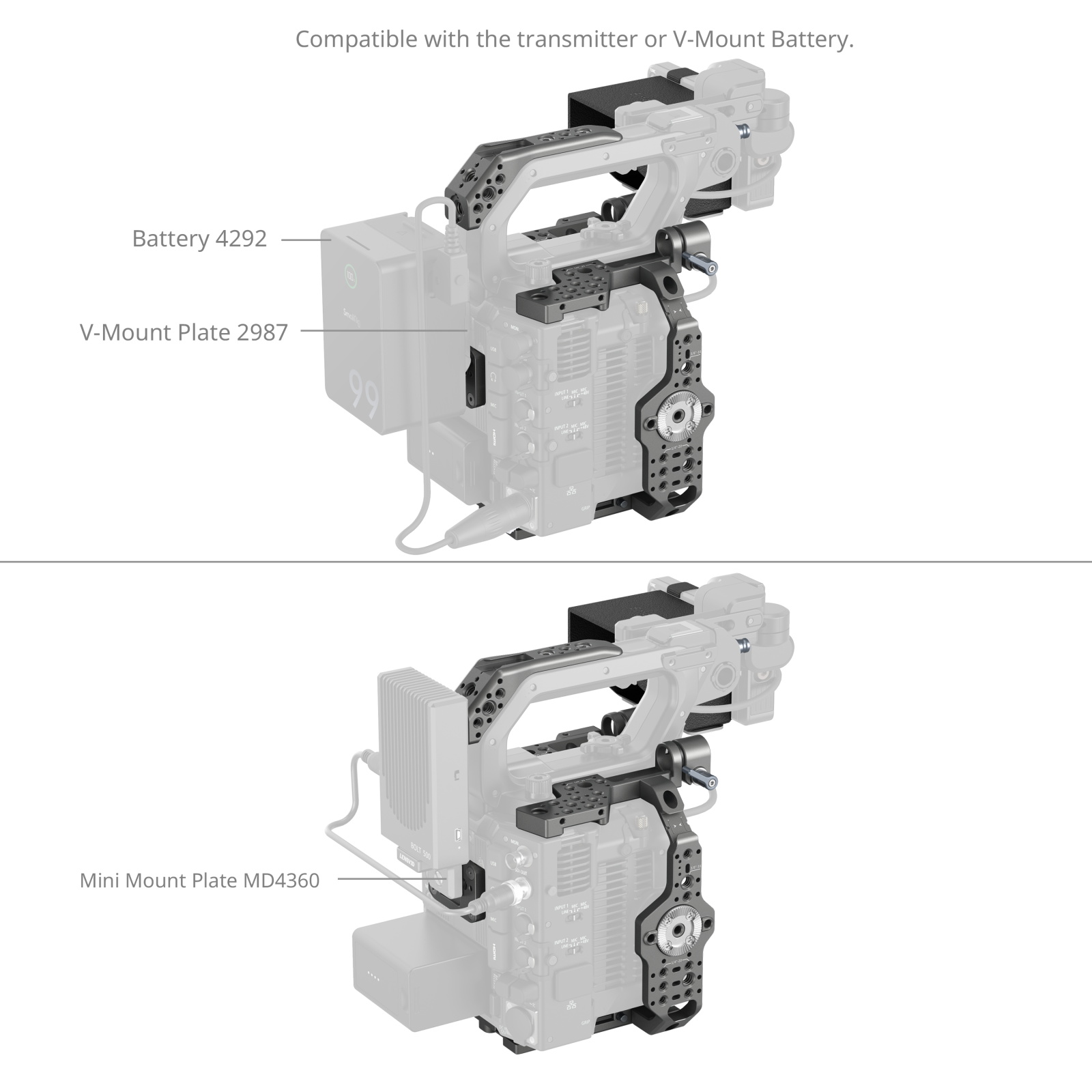 C400 Modular Camera Cage | V-Mount Power | Rod Support
