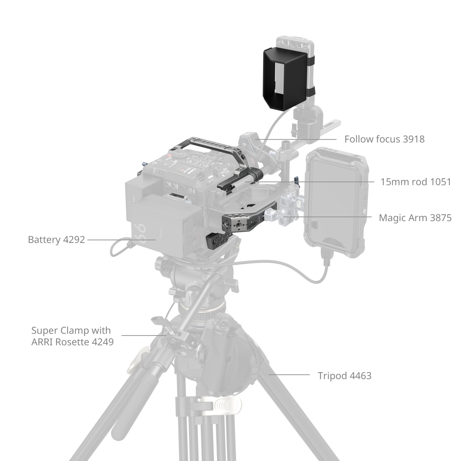 C400 Modular Camera Cage | V-Mount Power | Rod Support