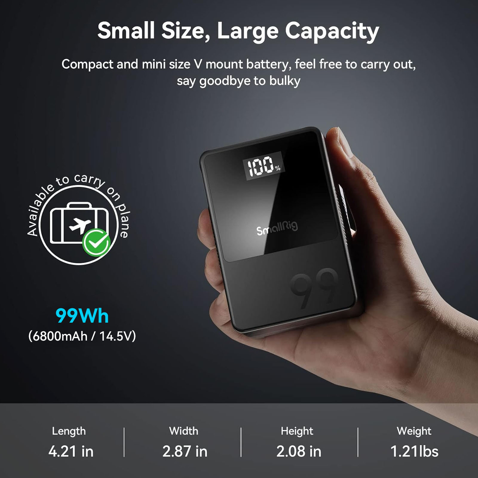 Mini V-Mount Battery | Compact Power Solution - SmallRig