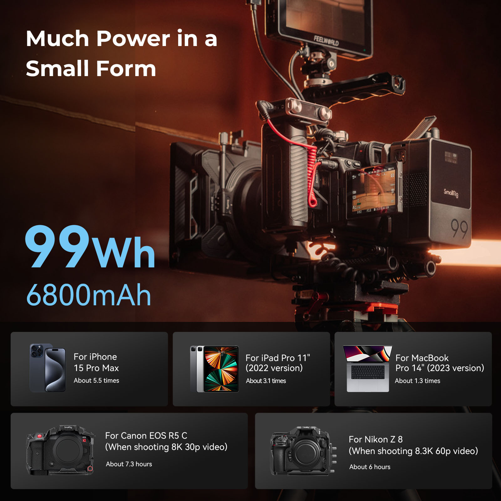 Mini V-Mount Battery | Compact Power Solution - SmallRig