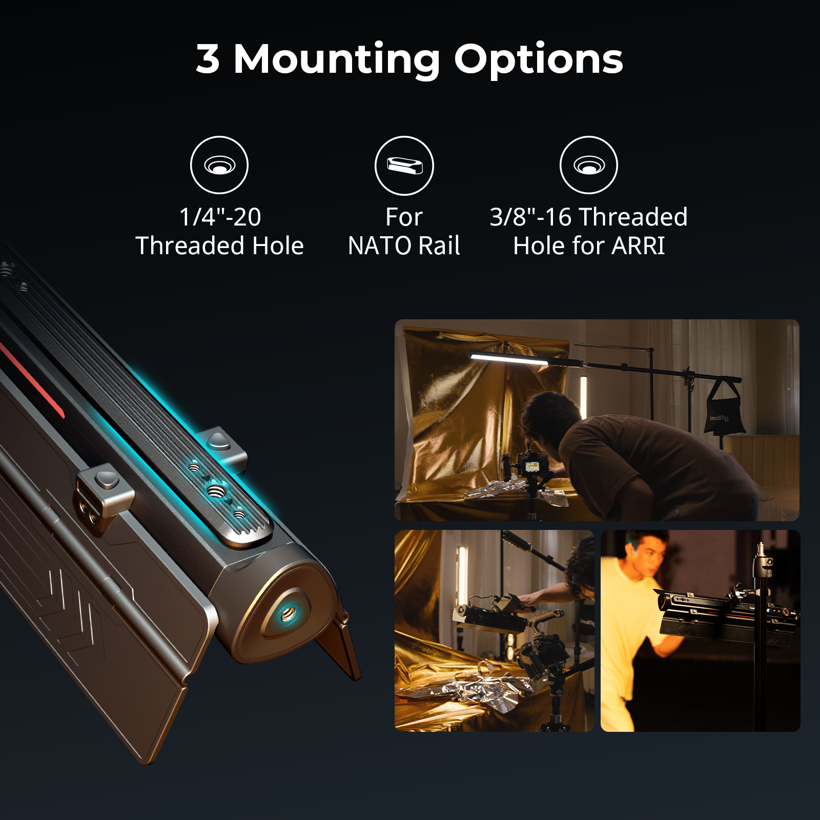 RT25 Handheld Tube Light | Video Light w/ Grip | SmallRig