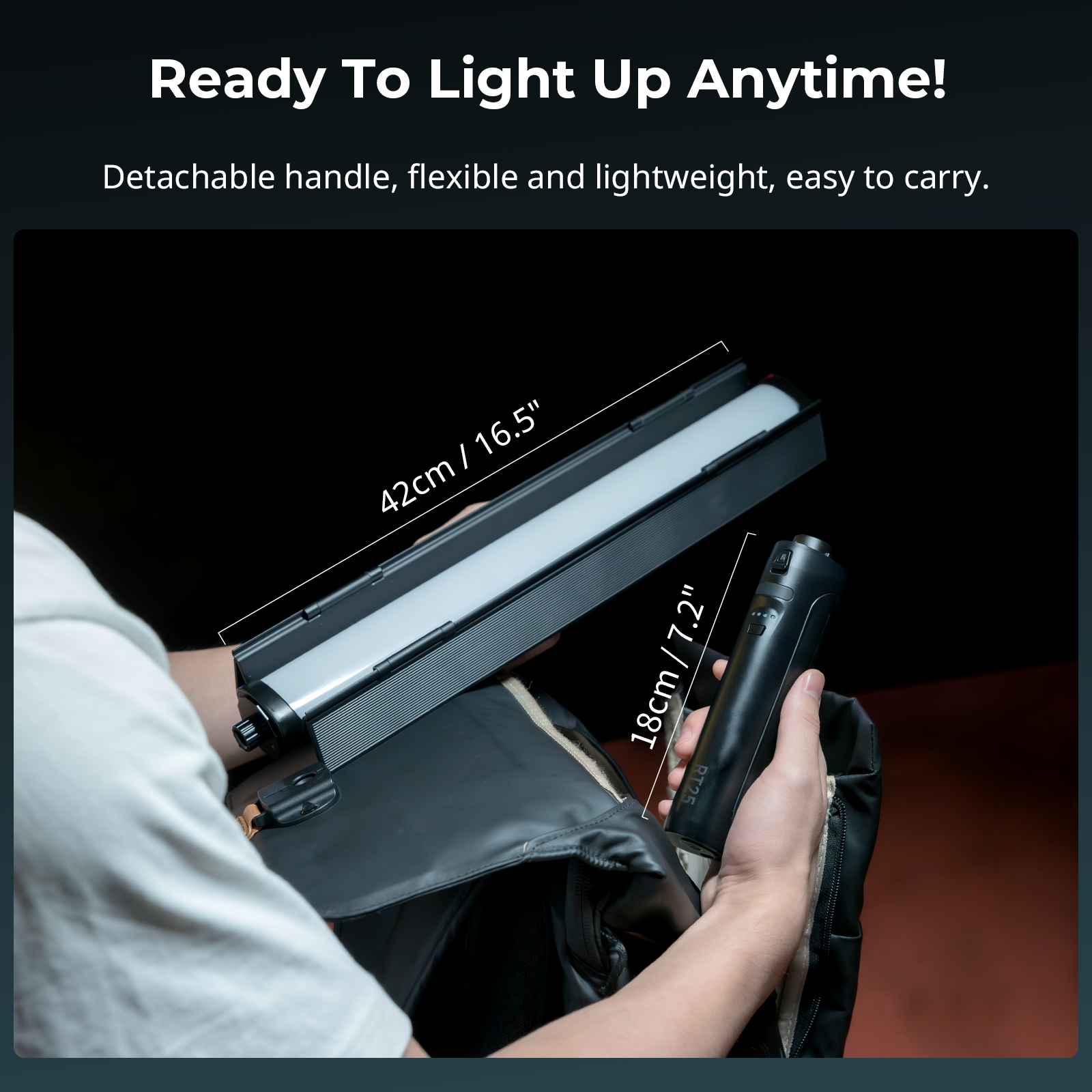 RT25 Handheld Tube Light | Video Light w/ Grip | SmallRig