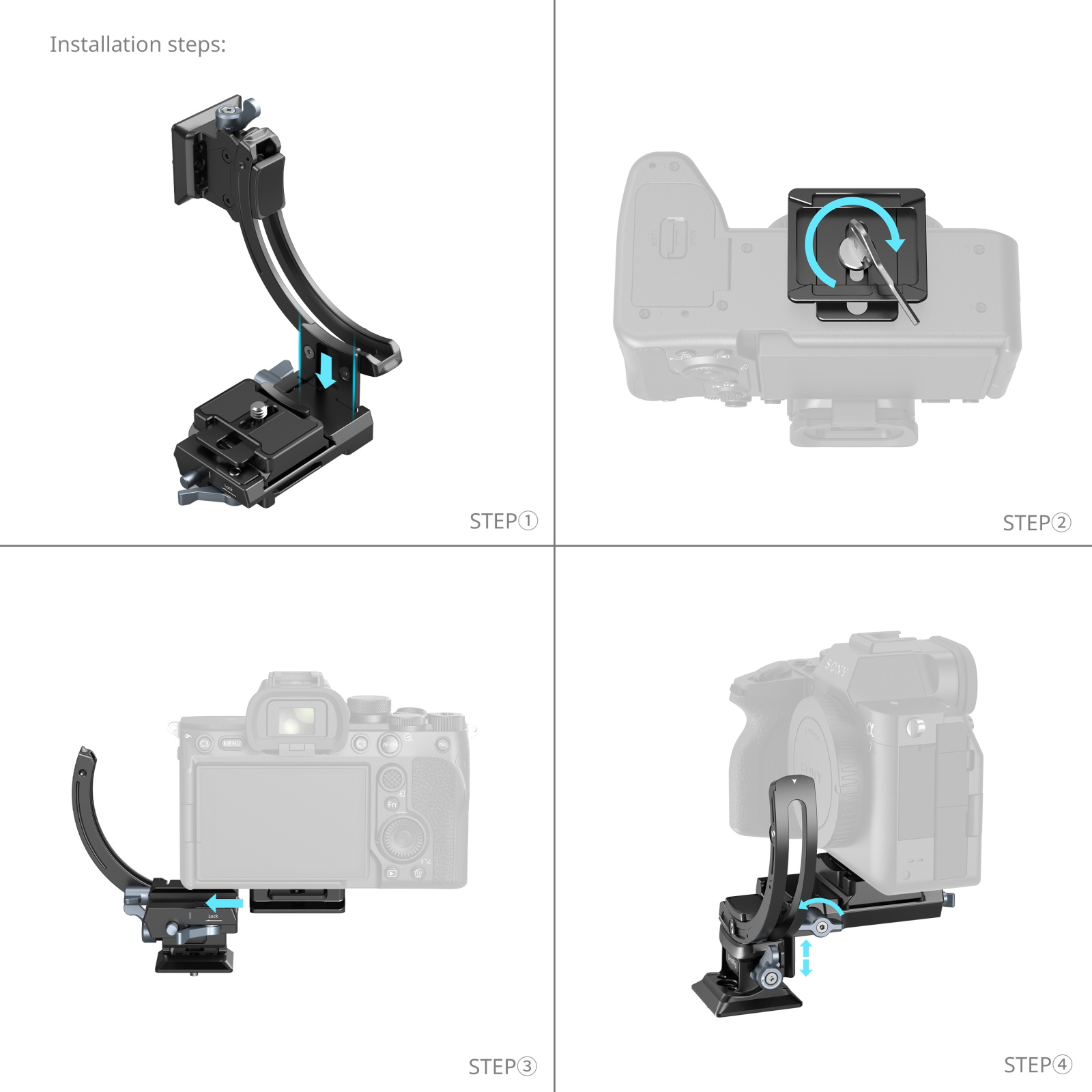 Horizontal-to-Vertical Mount Plate Kit for Mirrorless Cameras