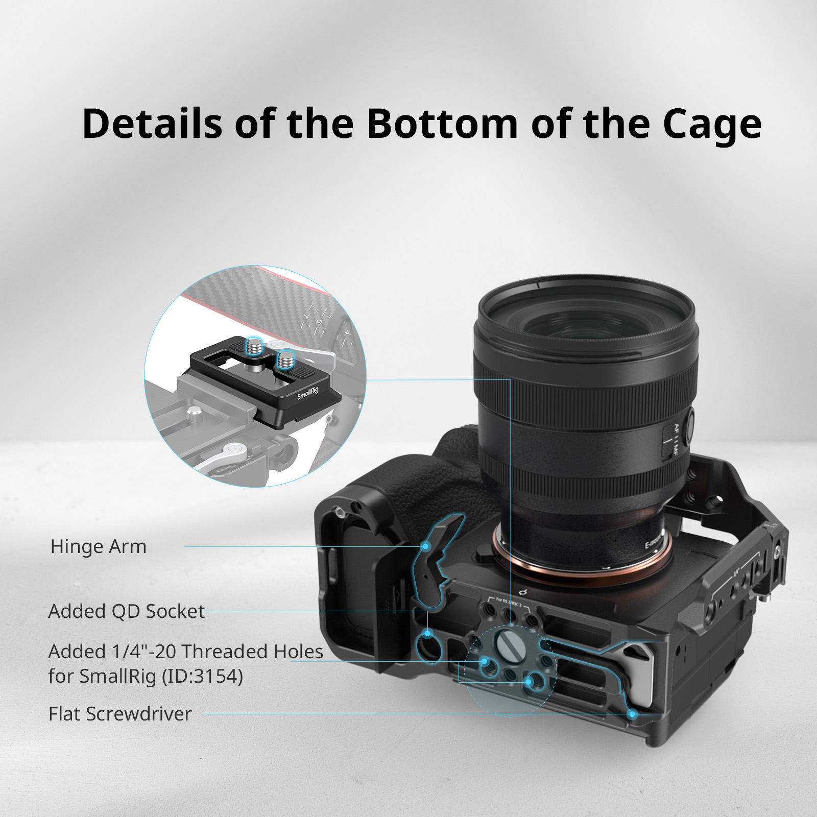 Full Camera Cage for Sony A7 V / A7R V / A7 IV / A7S III / A1 / A7R IV
