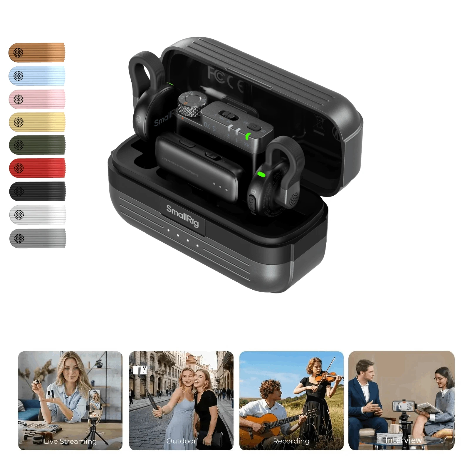 S70 Ultra Thin Invisible Wireless Microphone for Vlog,Wedding,Interview ...