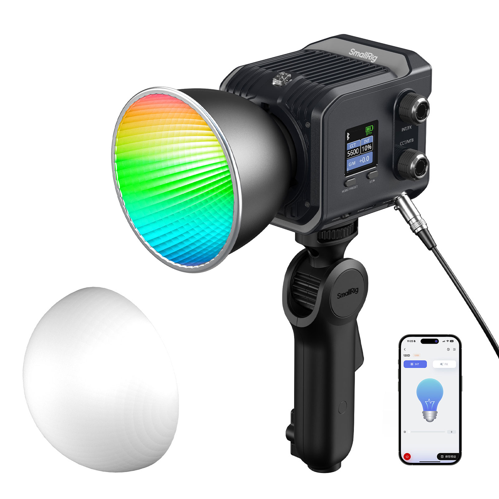 RC 100C Pro COB LED Video Light | Full-Color 2500K-10000K