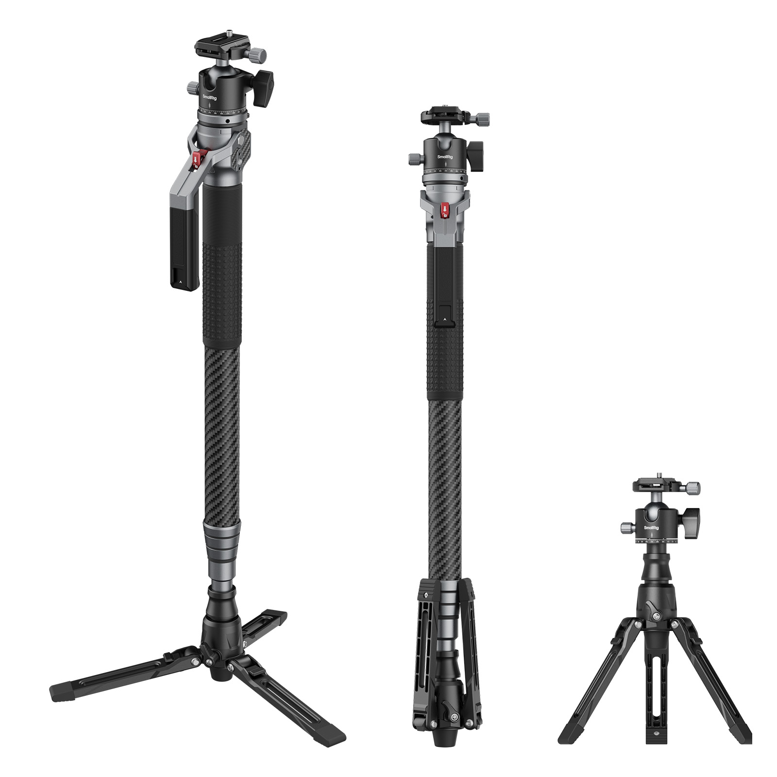 Carbon Fiber Monopod Tripod (166cm Height, 5kg Load, 1.7kg Weight) with ...