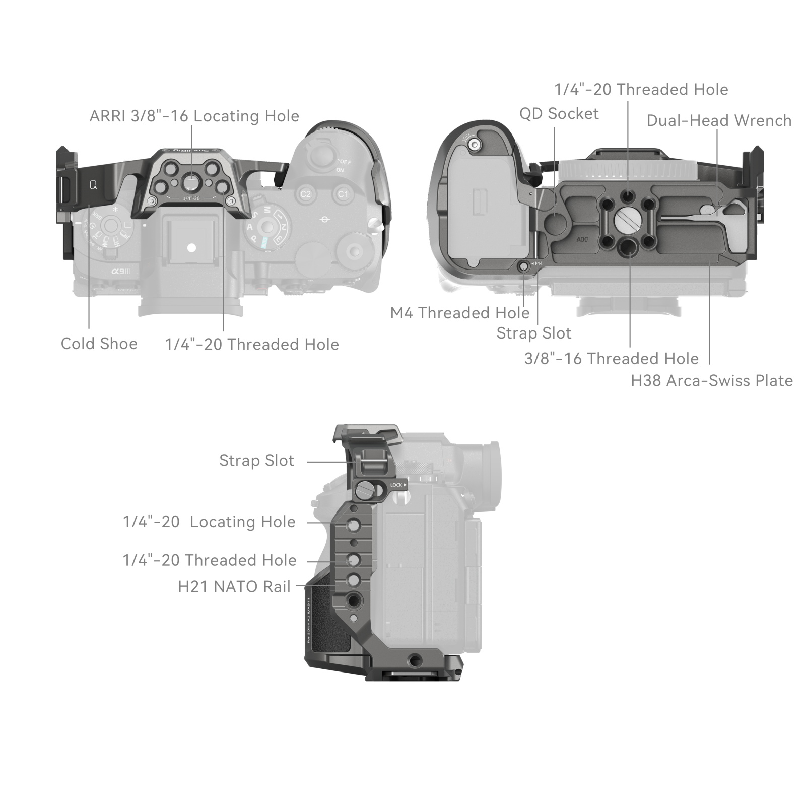 Cage for Sony Alpha 1 II / Alpha 9 III